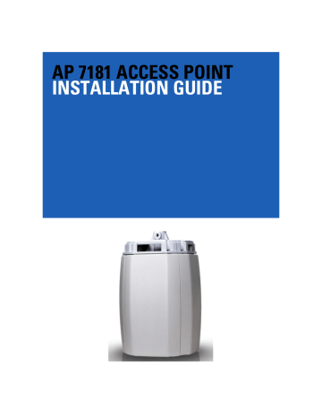 Zebra AP 7181 Installation guide | Manualzz