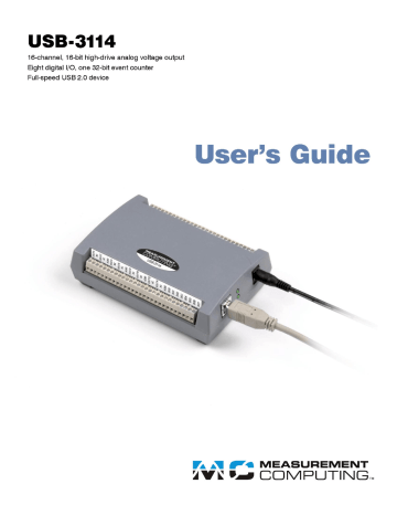Measurement Computing USB-3114 User Manual | Manualzz