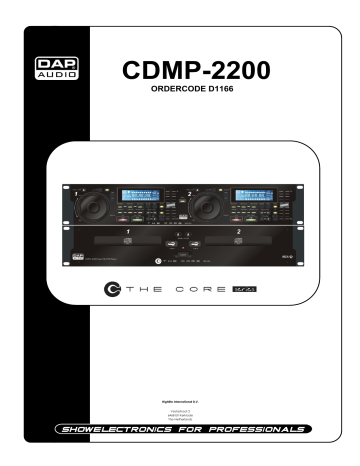 DAP Audio The Core CDMP-2200 CD-speler Product handleiding | Manualzz