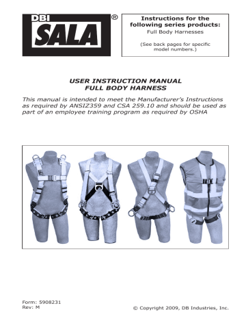 user instruction manual full body harness | Manualzz
