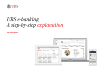UBS e-banking user guide | Manualzz