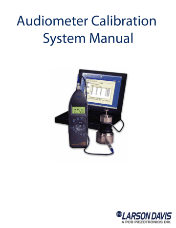 Audiometer Calibration System AUDit Manual | Manualzz