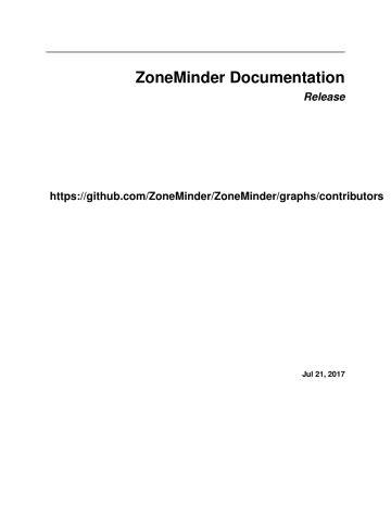 ZoneMinder Security Camera Software Documentation | Manualzz