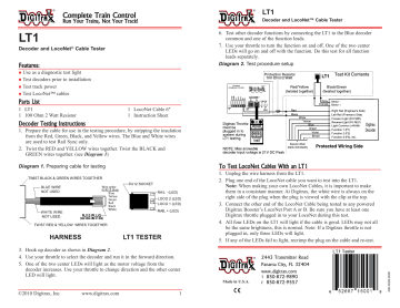 Digitrax LT1 Tester Instruction | Manualzz