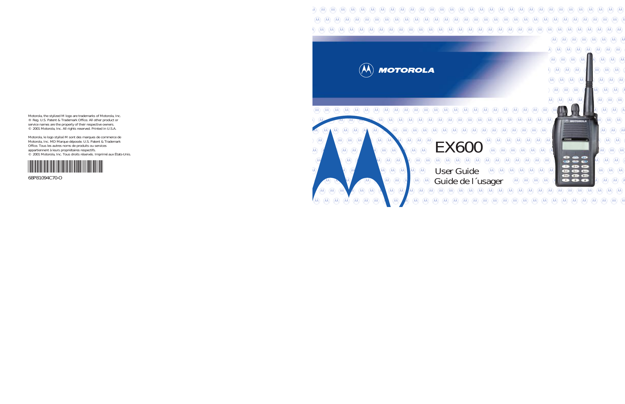 Motorola EX600 User manual | Manualzz
