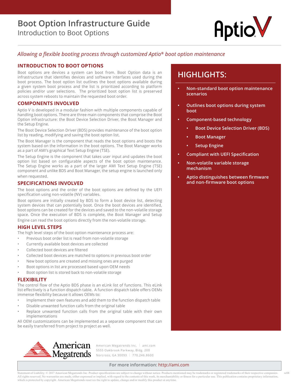 American Megatrends Aptio V Boot Option Infrastructure Guide | Manualzz