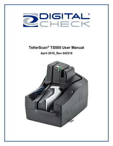 TellerScan TS500 User Manual | Manualzz