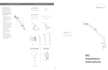 Humanscale M2 Monitor Arm Instructions | Manualzz