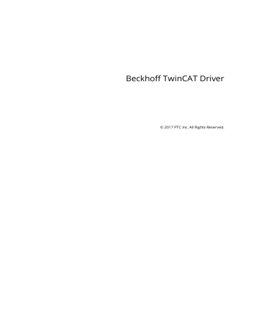 Beckhoff TwinCAT Driver User Manual | Manualzz