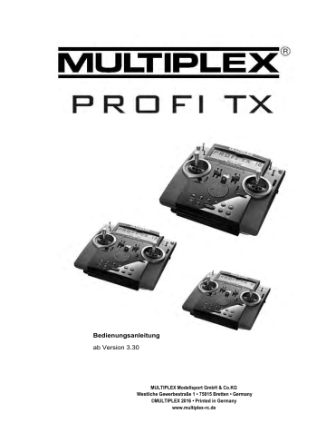 MULTIPLEX Profi Tx 16 Bedienungsanleitung | Manualzz