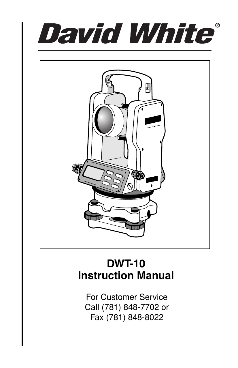 David White DWT-10 Instruction manual | Manualzz