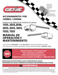 Genie 7155 - Owner's manual, Operating instructions, Manual of use and ...