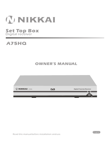 NIKKAI Digital Receiver A75HQ - User Manual | Manualzz