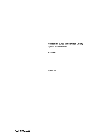 Oracle StorageTek SL150 Modular Tape Library Systems Assurance Guide ...