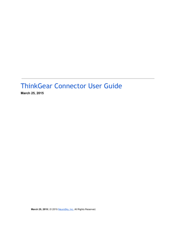 ThinkGear Connector User Guide | Manualzz