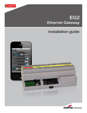 Cooper Controls EG2 Installation manual | Manualzz