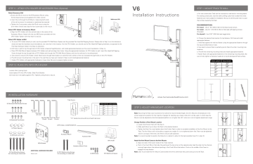 Humanscale V6 Installation instructions | Manualzz