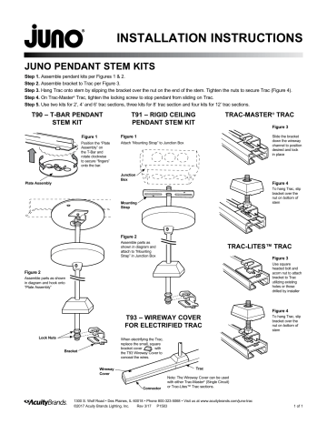 Juno T91 Mounting Kit Installation Instructions | Manualzz