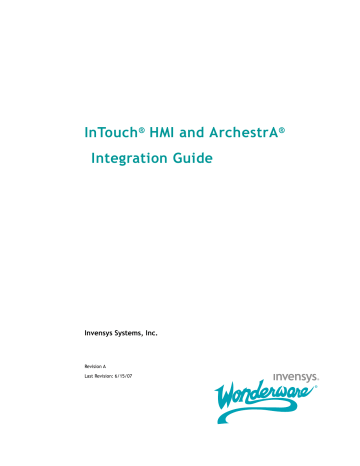 InTouch ArchestrA Integration Guide | Manualzz