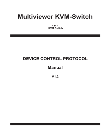 Multiviewer KVM-Switch KVP 4 in 1 Manual | Manualzz