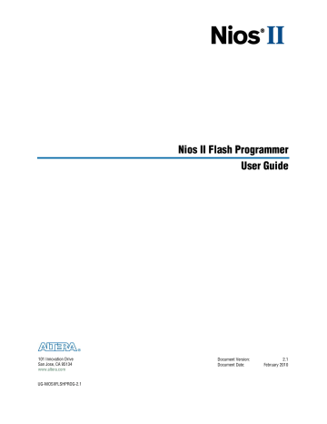 Nios II Flash Programmer User Guide | Manualzz