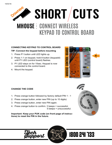 MHOUSE Wireless Keypad Instructions | Manualzz