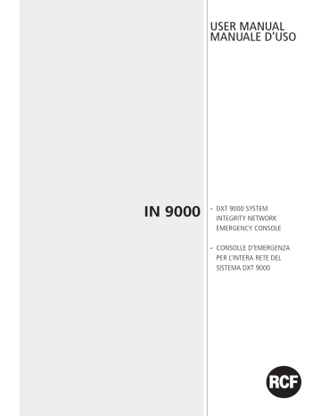 Emergency Console DXT 9000 IN 9000 - User Manual | Manualzz