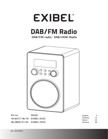 Exibel DX25 User manual | Manualzz