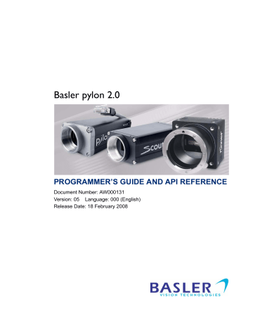 Basler camera pylon 2.0 Programmer's Guide and API Reference | Manualzz