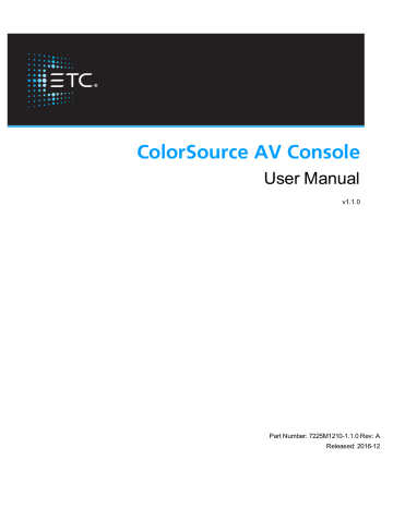 ETC ColorSource 40 User manual | Manualzz