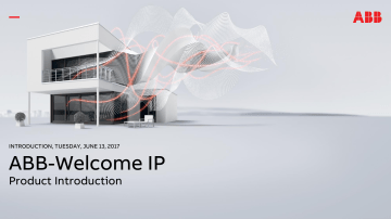 ABB-Welcome IP Product Introduction | Manualzz