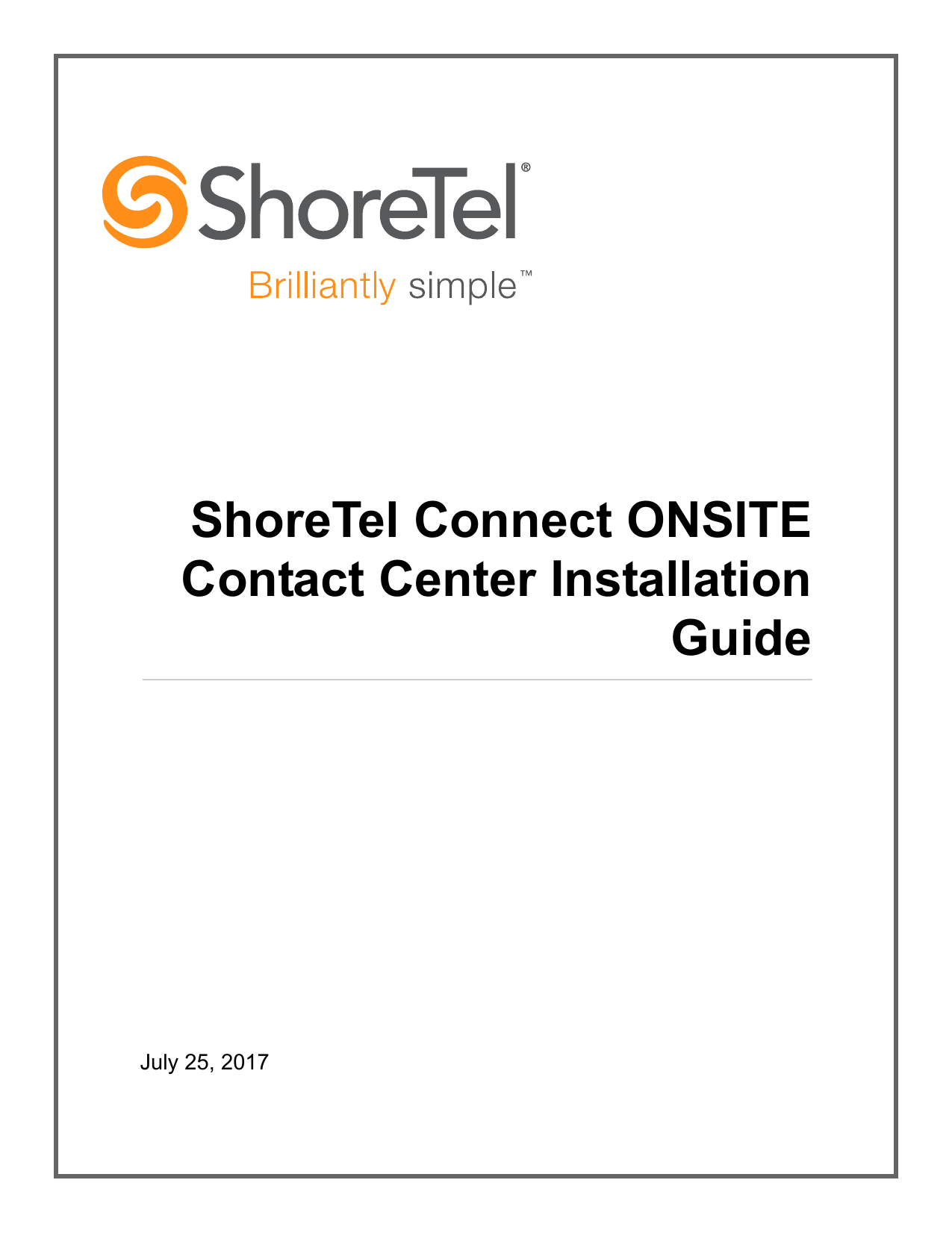 ShoreTel Connect ONSITE Contact Center Installation Guide | Manualzz