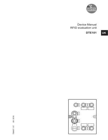 IFM DTE101 RFID evaluation unit LF/HF Owner's Manual | Manualzz