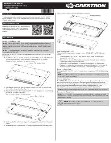 Crestron TST-902-DS Installation guide | Manualzz