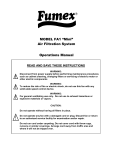 Fumex FA1 Mini Air Filtration System Operations Manual | Manualzz