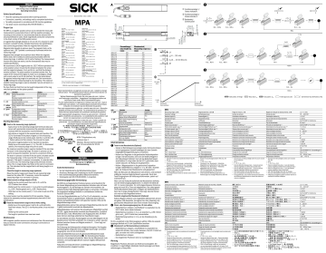 Sick MPA Operating instructions | Manualzz