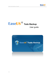 EaseUS Todo Backup - User Guide, User manual