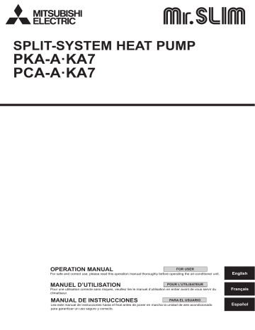 Mitsubishi Electric PCA-A36KA7 Operation Manual | Manualzz