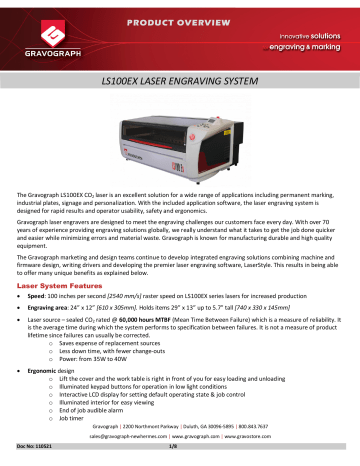 Gravograph LS100EX CO2 Laser Engraving System Product Overview | Manualzz