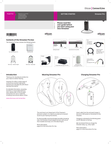 Oticon Streamer Pro Instructions For Use | Manualzz