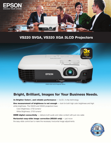 Epson VS220 Projector Product sheet | Manualzz