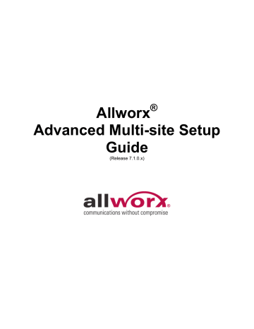 Allworx Multi-site Setup Guide | Manualzz