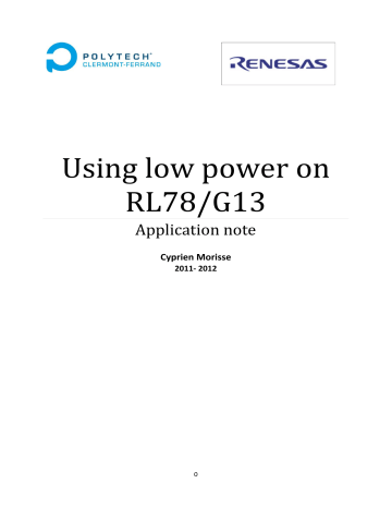 Microcontroller RL78 G13 Application note | Manualzz