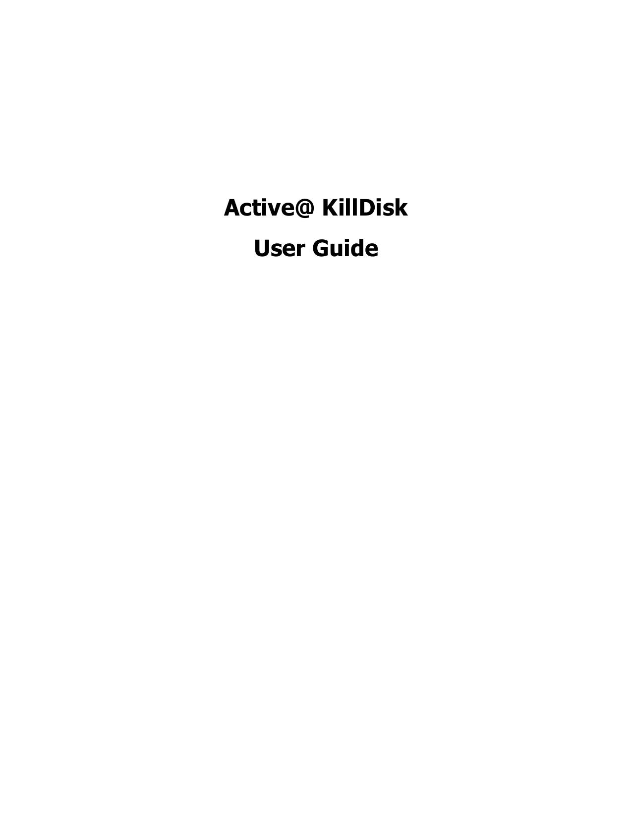 Active@ KillDisk User Guide | Manualzz