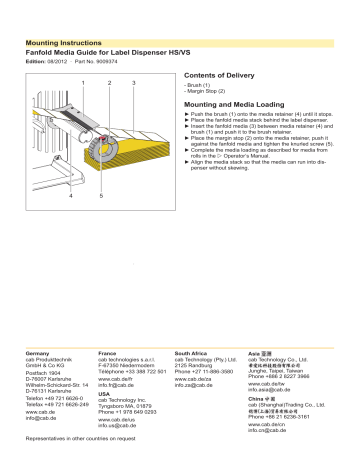 CAB HS and VS Manual | Manualzz