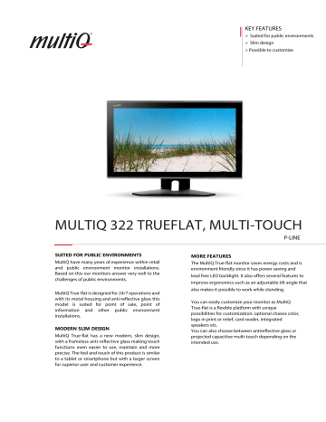 MultiQ TrueFlat 322 Datasheet | Manualzz