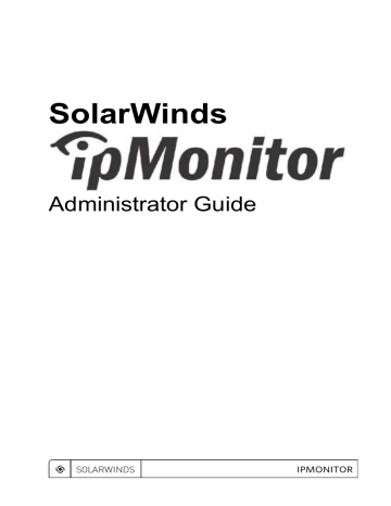 SolarWinds ipMonitor Administrator Guide | Manualzz