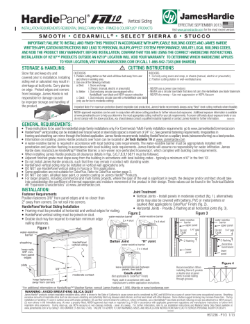 James Hardie Installation Instructions