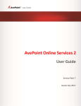 AvePoint Online Services User Guide | Manualzz