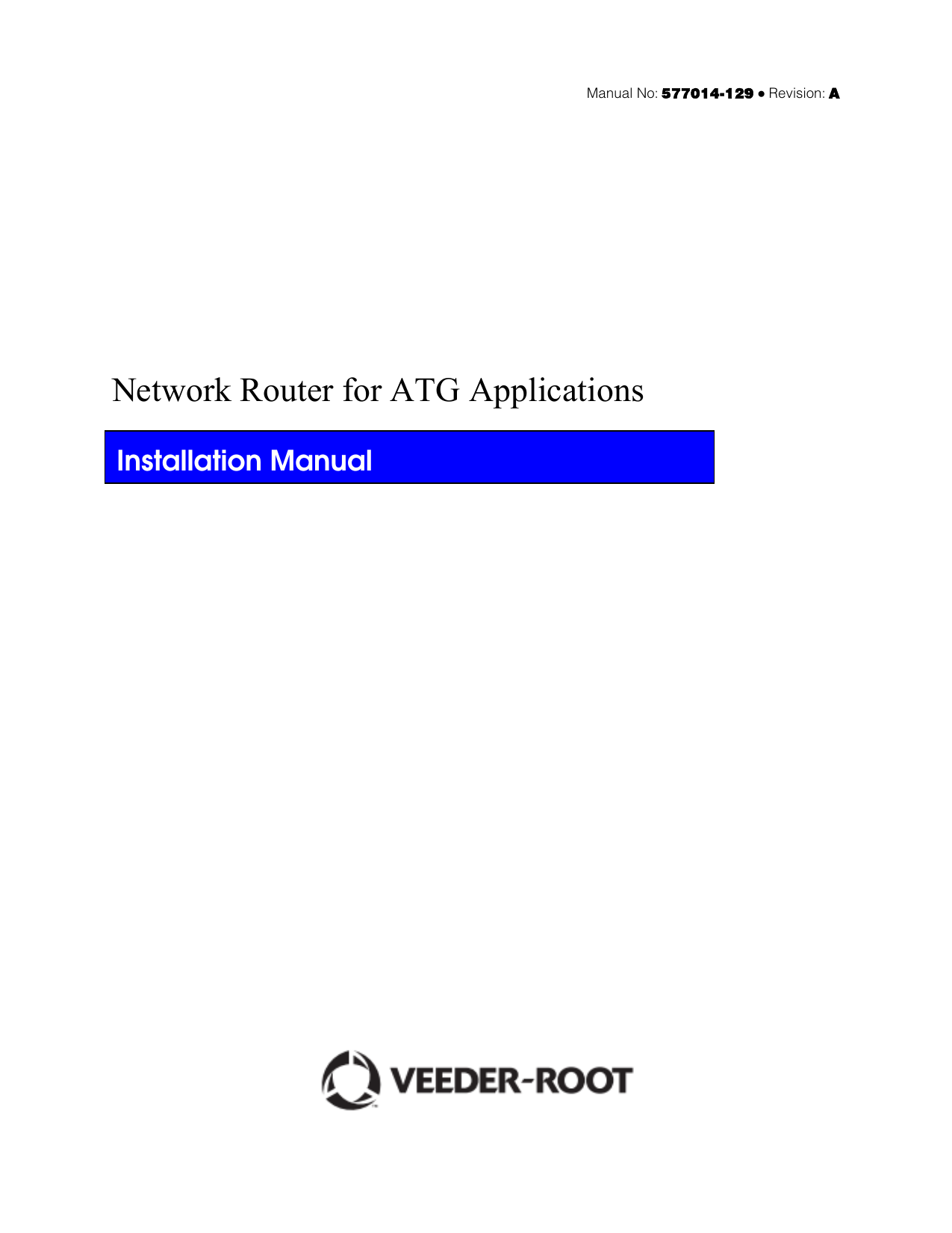 Veeder-Root Network Router Installation Manual | Manualzz